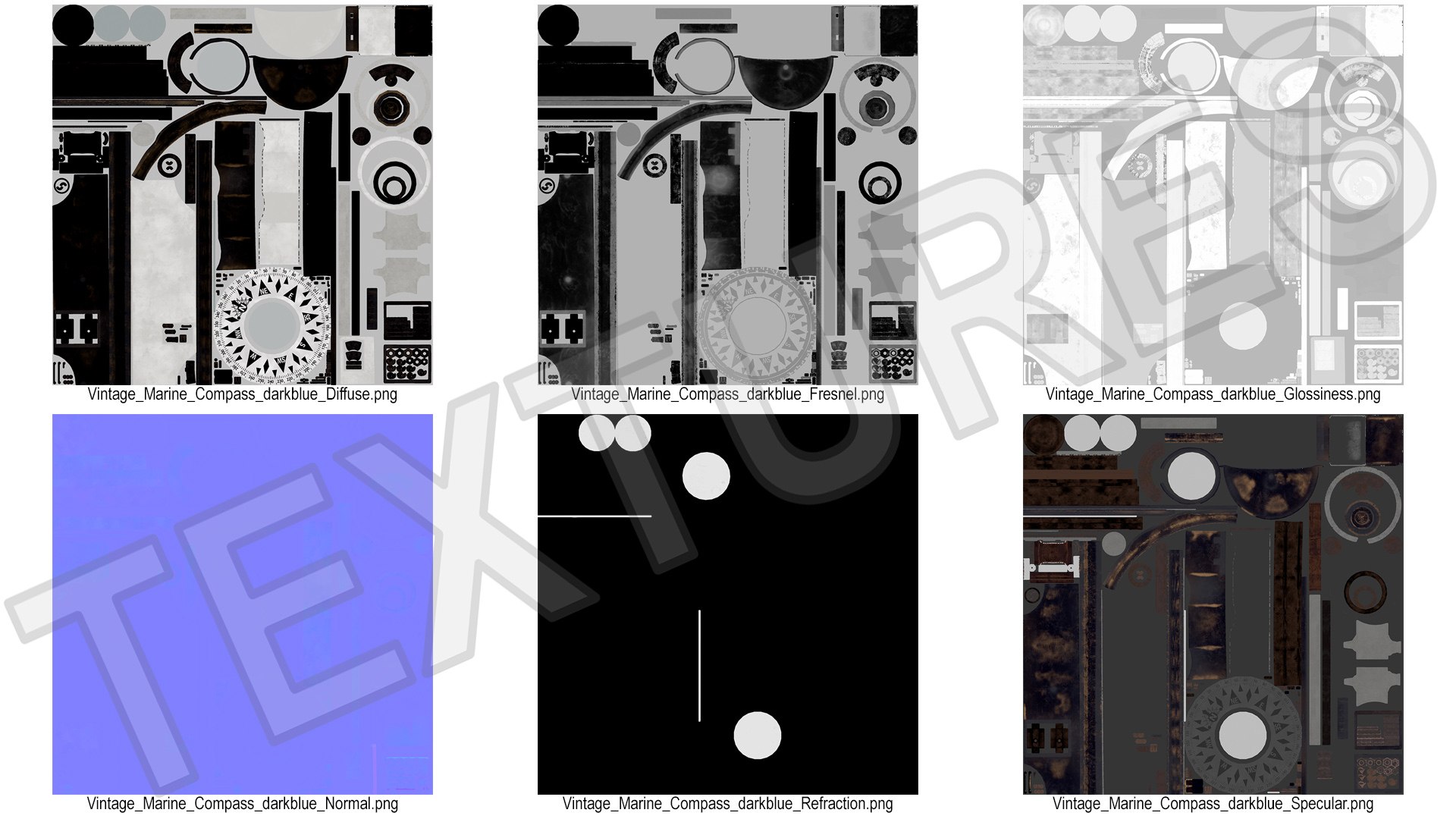 3D Antique Nautical Ship Gimbal Compass Black Open Model - TurboSquid ...
