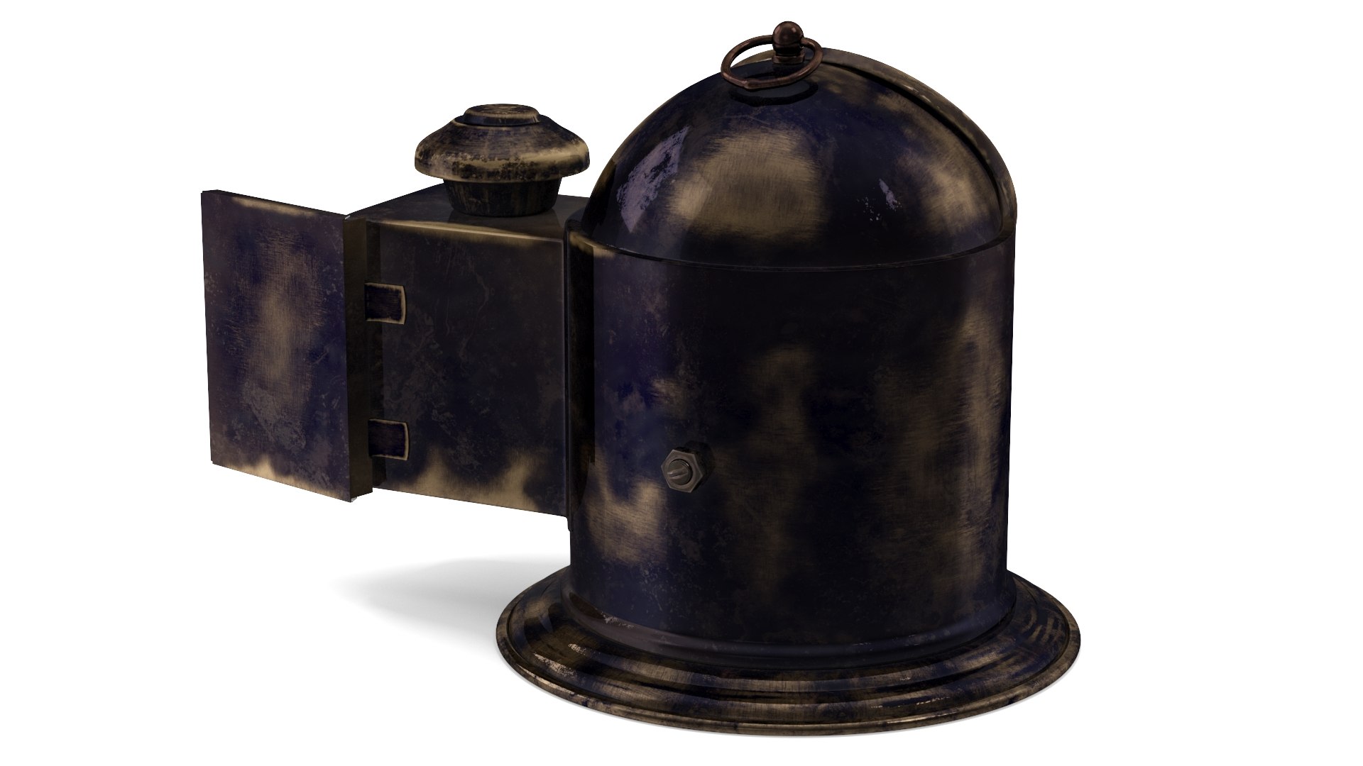3D Antique Nautical Ship Gimbal Compass Black Open Model - TurboSquid ...