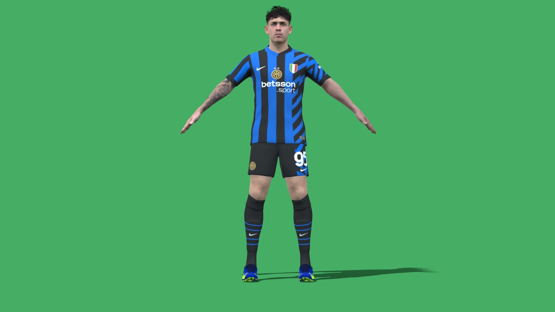 3D Rigged Alessandro Bastoni Inter Milan 2025 3D Model - TurboSquid 2369502