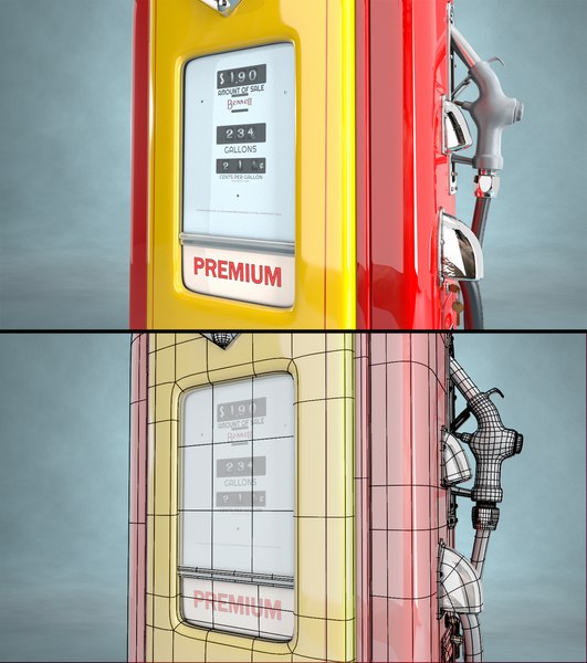 3d model 50 shell fuel pump