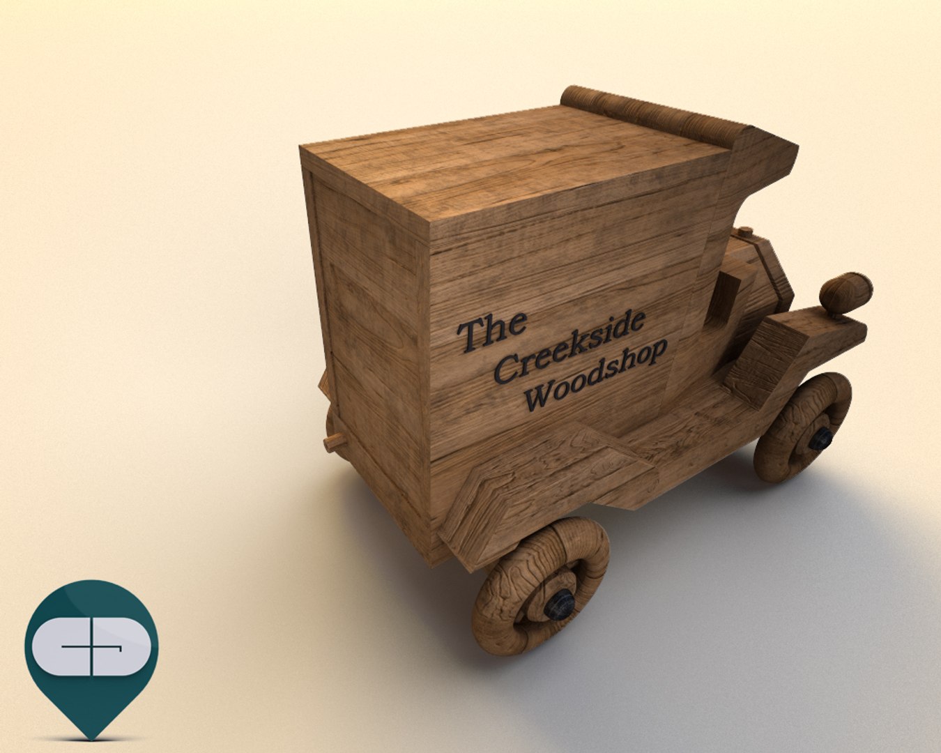 3dsmax Wood Car Wooden