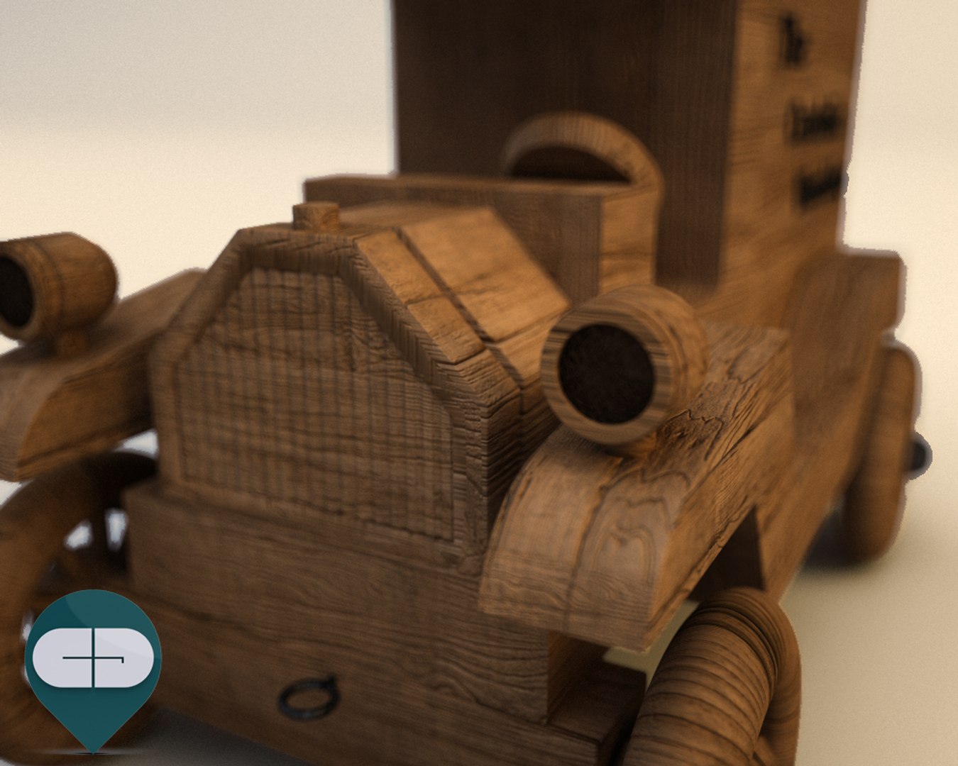 3dsmax Wood Car Wooden