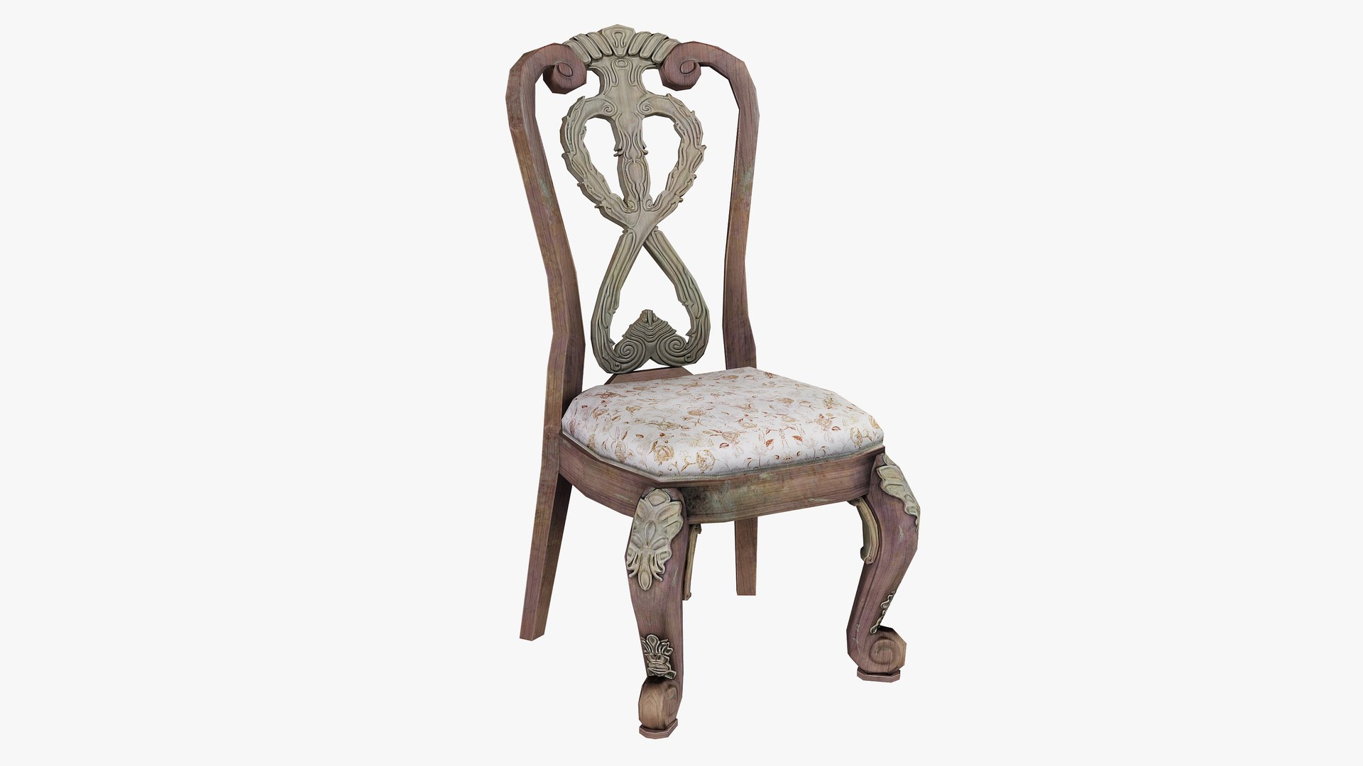 3D European Antique Chair Model - TurboSquid 2046878