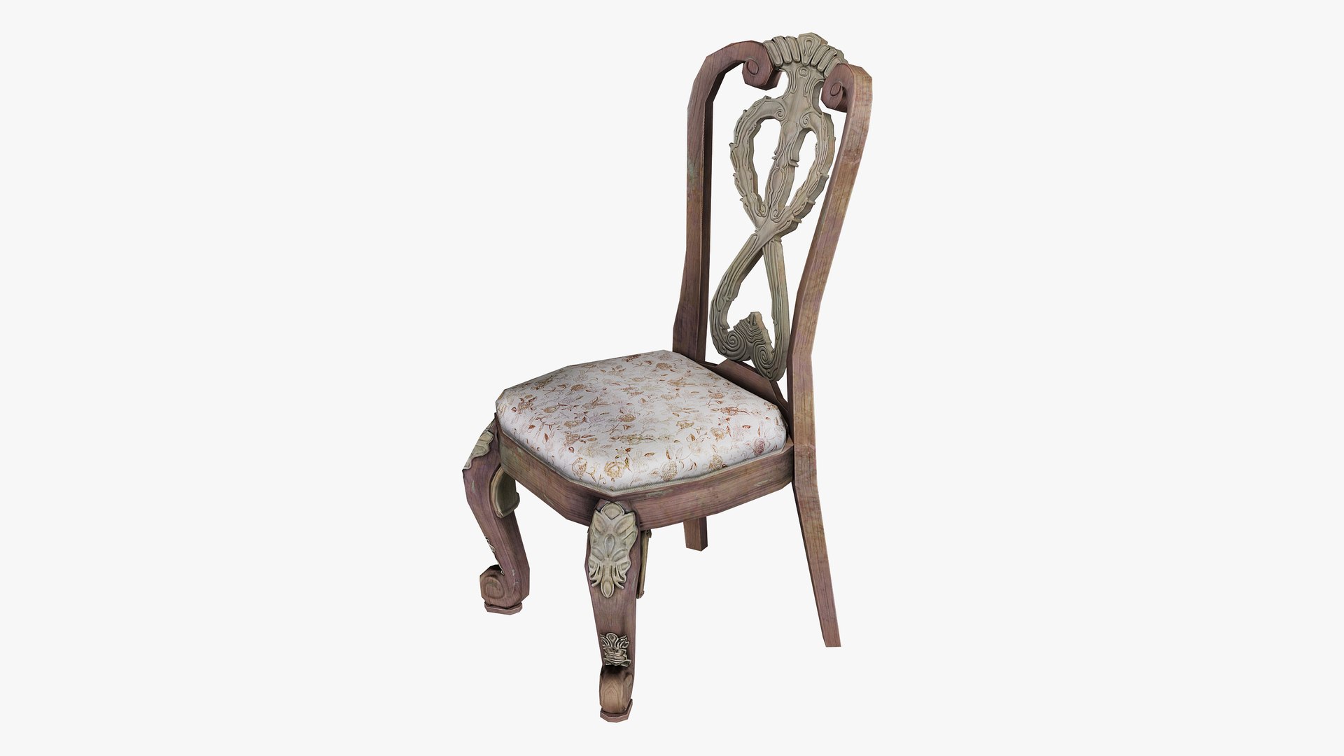 3D European Antique Chair Model - TurboSquid 2046878