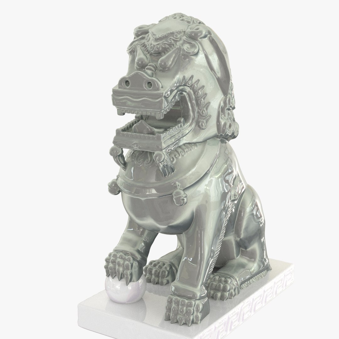 Snow Lion Or Foo Dog 3D Model - TurboSquid 1758780