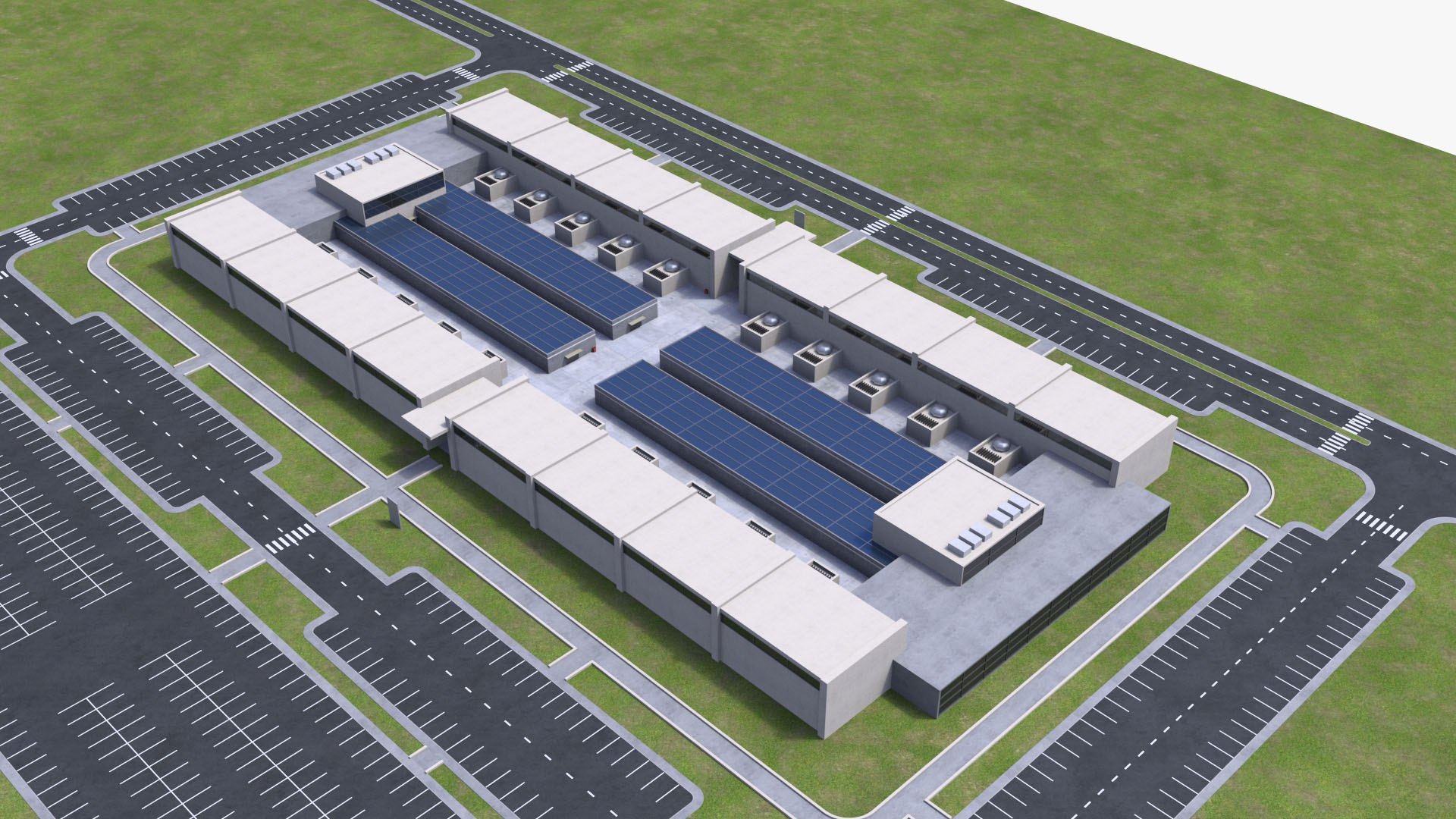 Data Center Building 3D Model - TurboSquid 1862628
