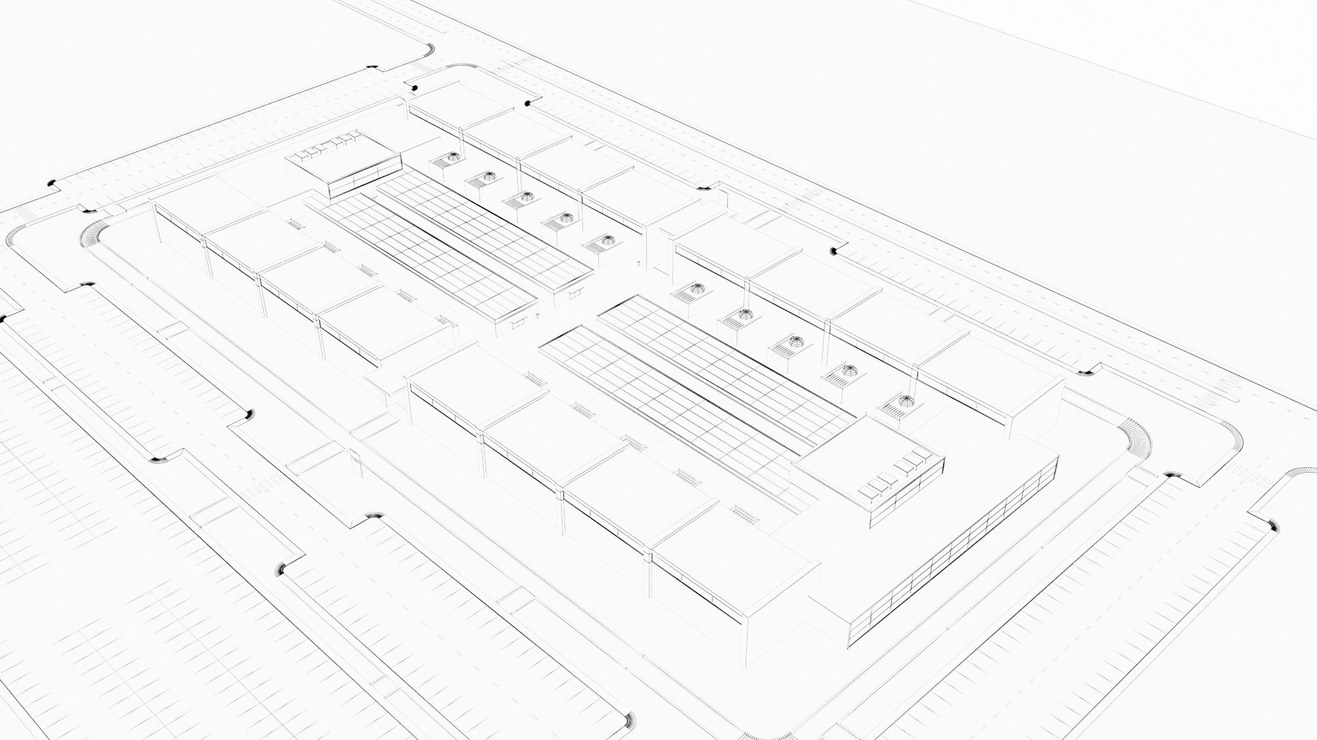 Data Center Building 3D model - TurboSquid 1862628
