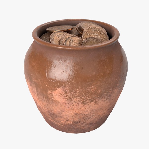 Coins pot 3D model - TurboSquid 1702403