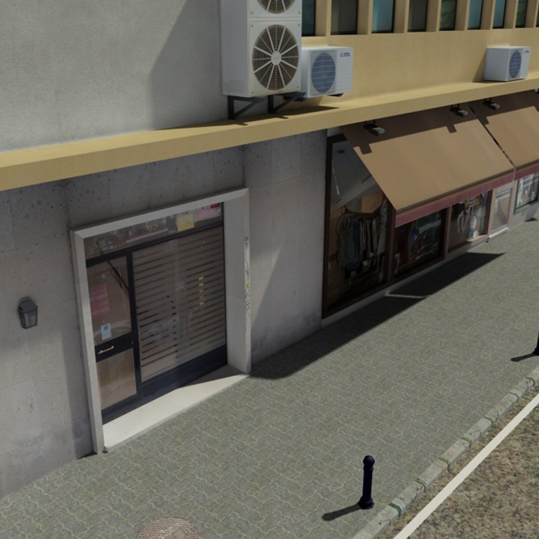 3d European City Block 02 Model