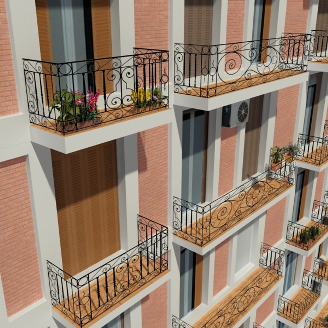 3d European City Block 02 Model