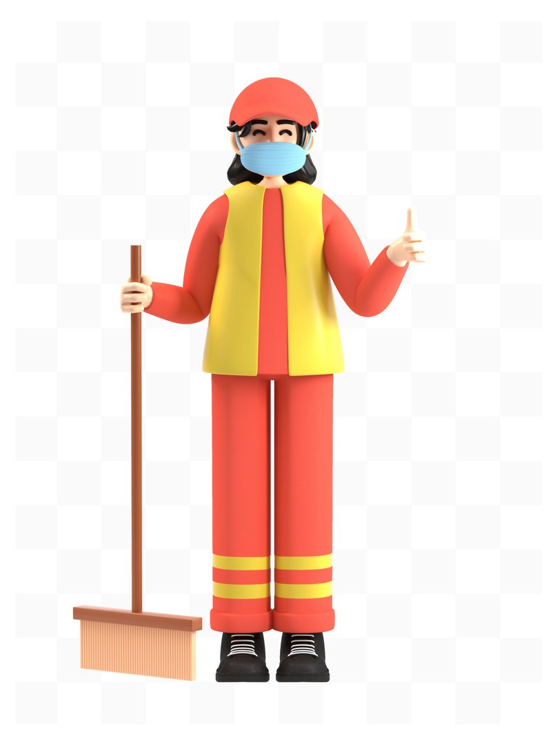 C4D cartoon guard 3D model - TurboSquid 2039098