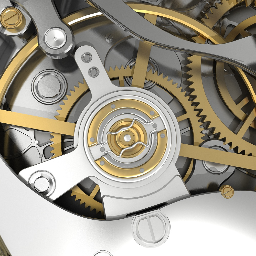Watch mechanism 3D model - TurboSquid 1381153