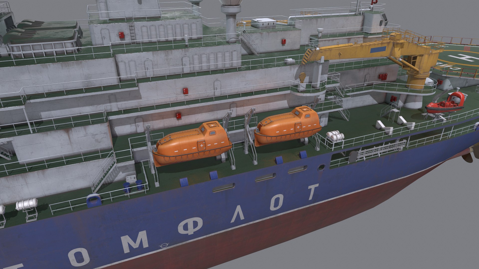Icebreaker Nuclear Powered Siberia 3D model - TurboSquid 1854575