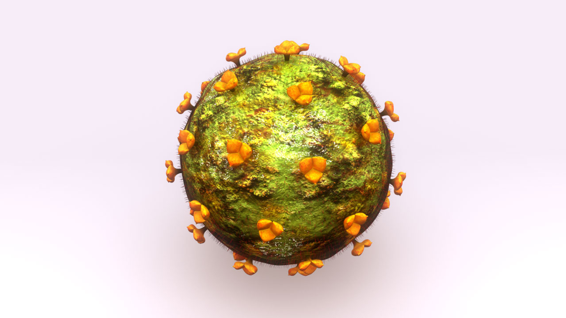 3d Model Hiv Virus