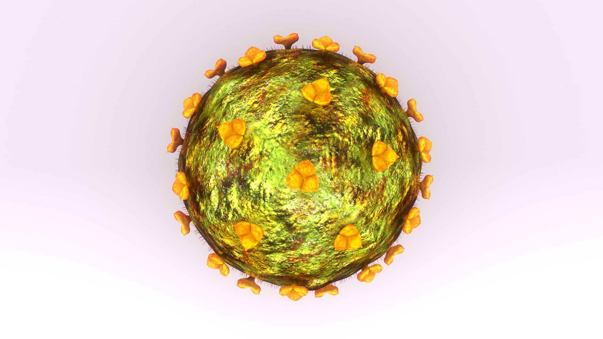 3d Model Hiv Virus