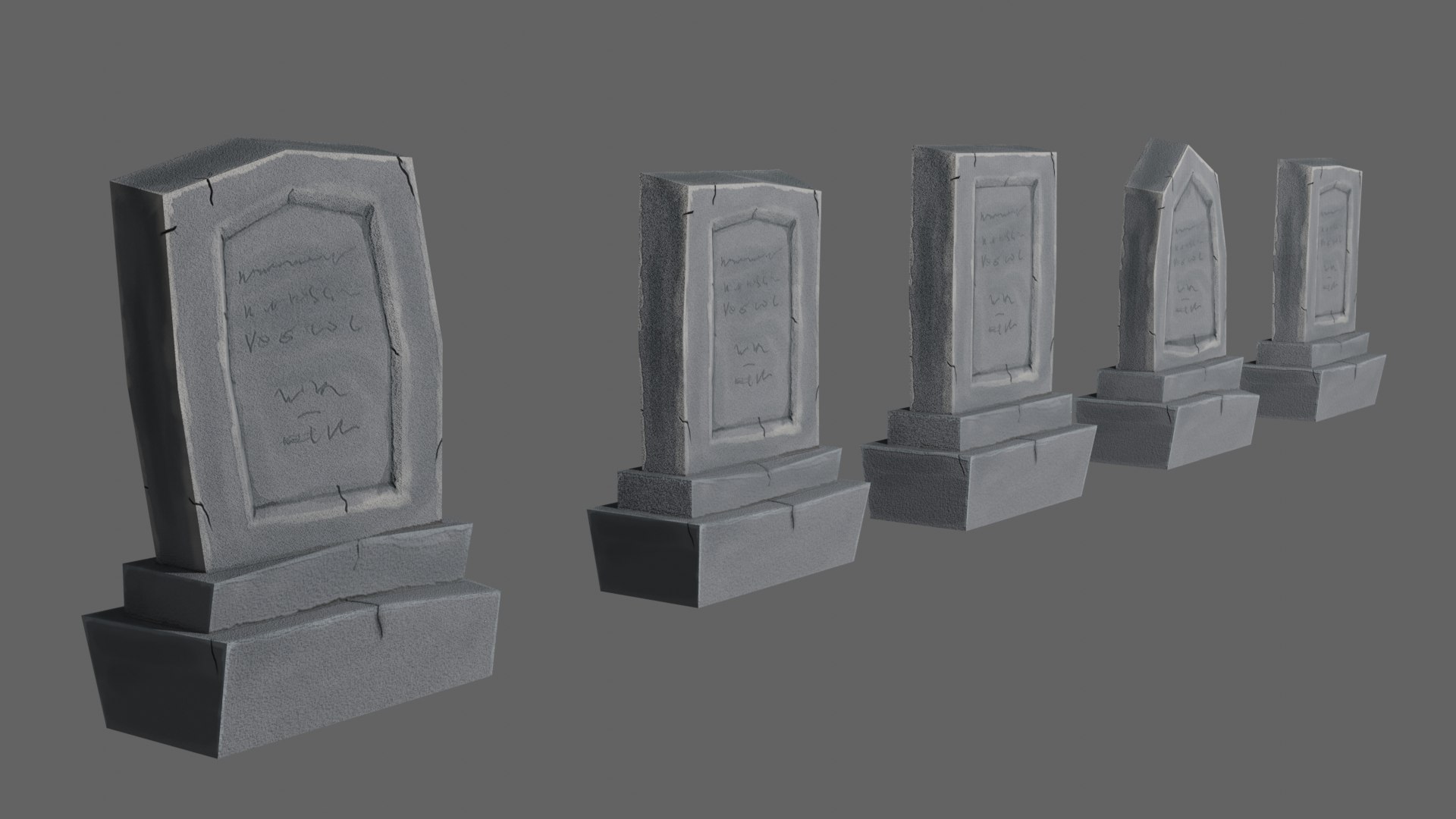 Tombstones Low-poly Model - TurboSquid 1624487