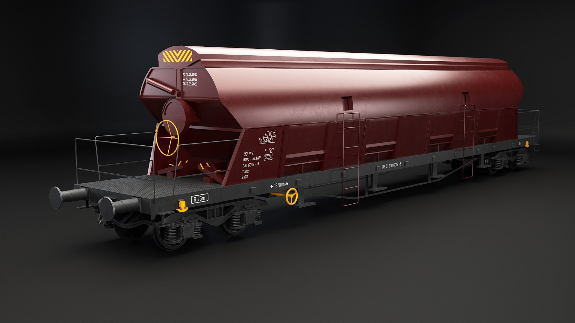 Tadds Bulk Cargo Railcar Model - TurboSquid 2240464