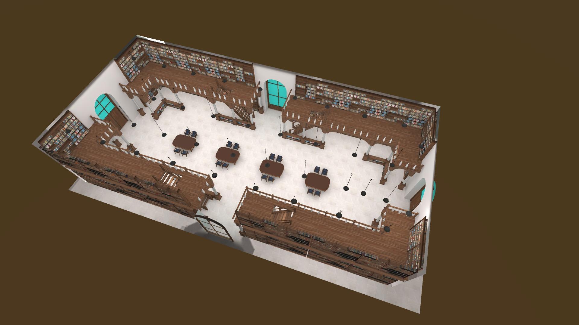 Library 3D Model - TurboSquid 2110444