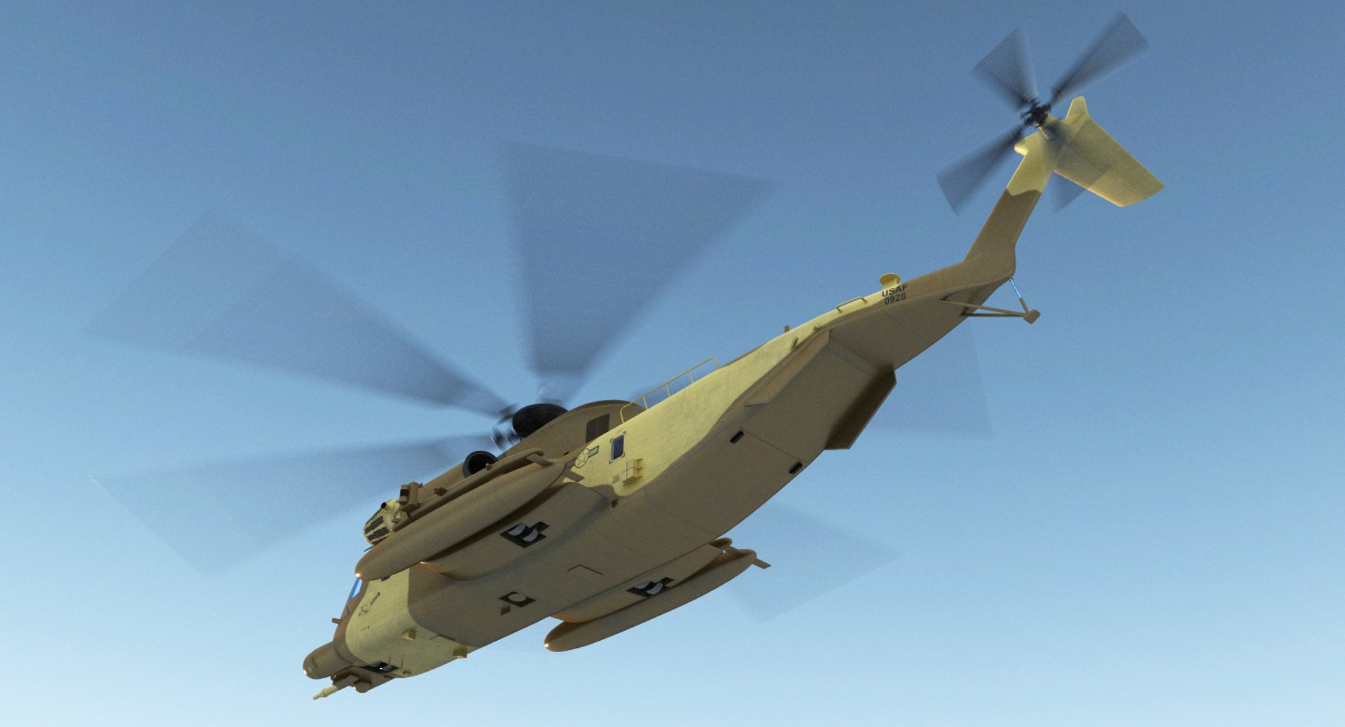 3d Combat Helicopter Sikorsky Mh-53