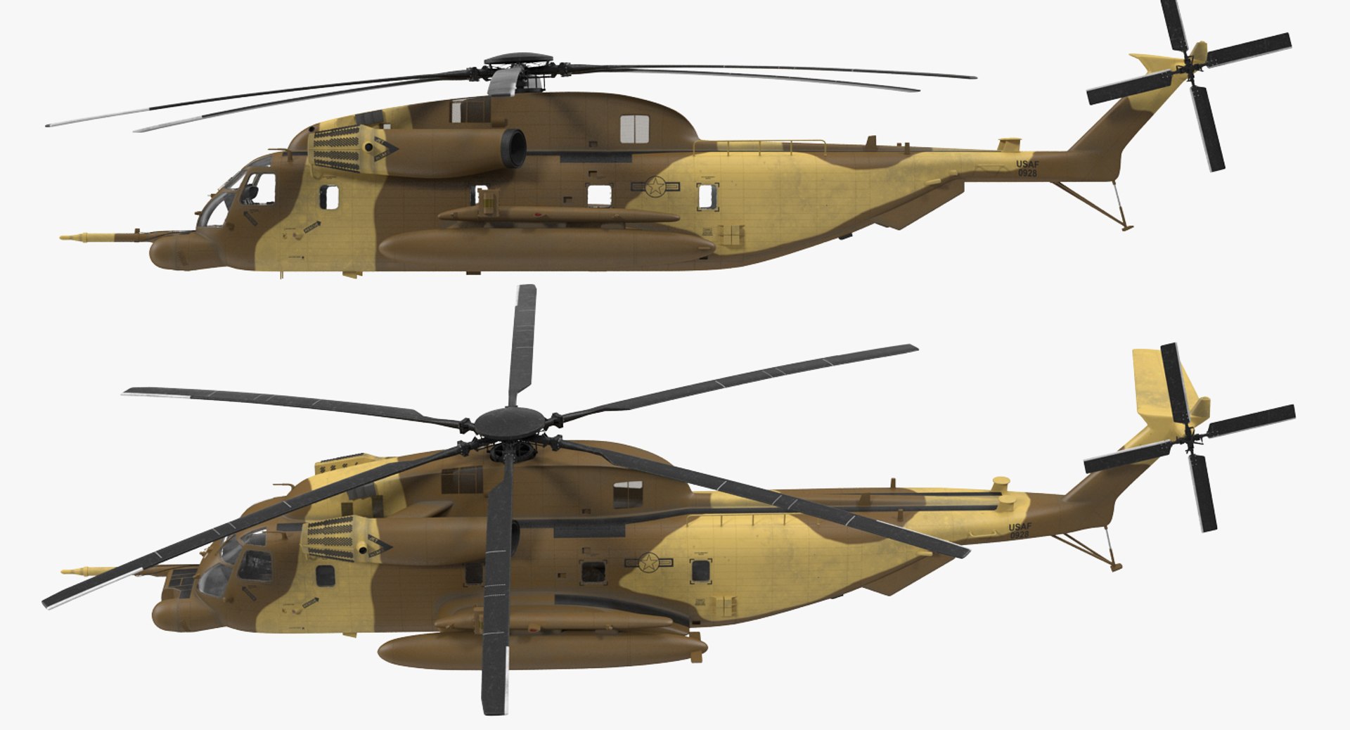 3d Combat Helicopter Sikorsky Mh-53