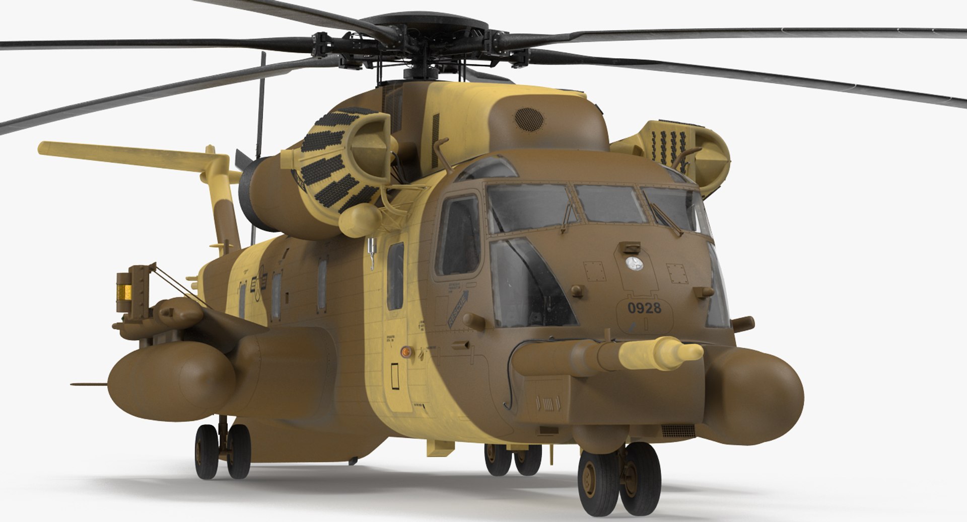 3d Combat Helicopter Sikorsky Mh-53
