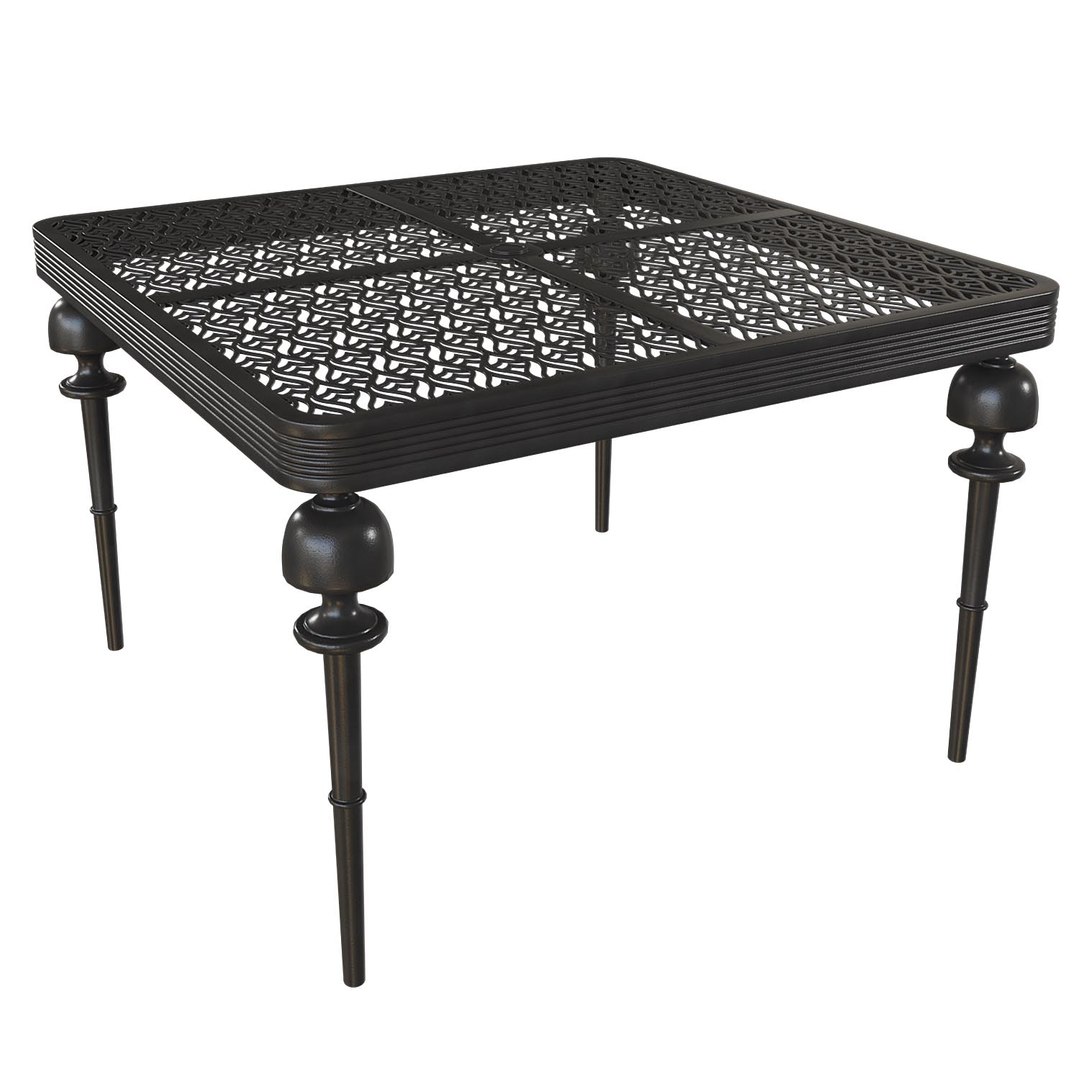 Hemingway Island Square Dining Table 3D model - TurboSquid 1871708