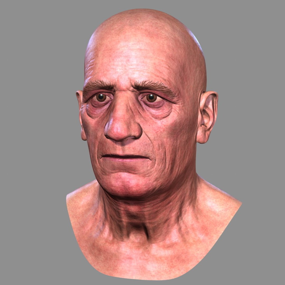 Maya Old Man Head