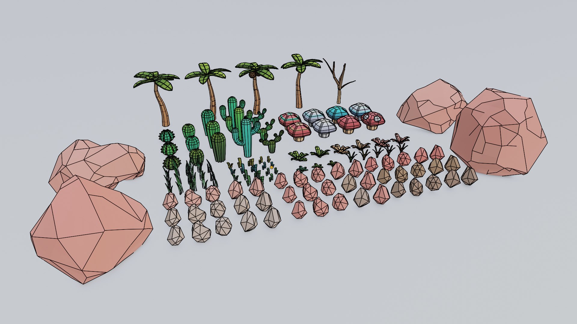 3D Lowpoly Lava Cave Props Asset Model - TurboSquid 2381563