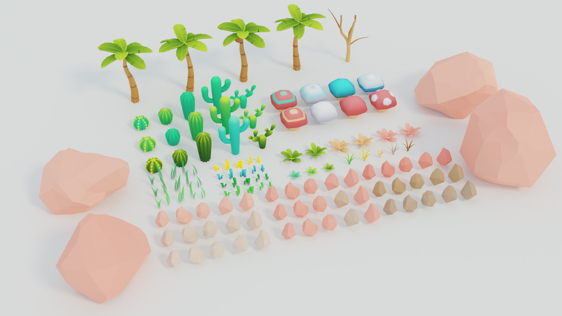 3D Lowpoly Lava Cave Props Asset Model - TurboSquid 2381563