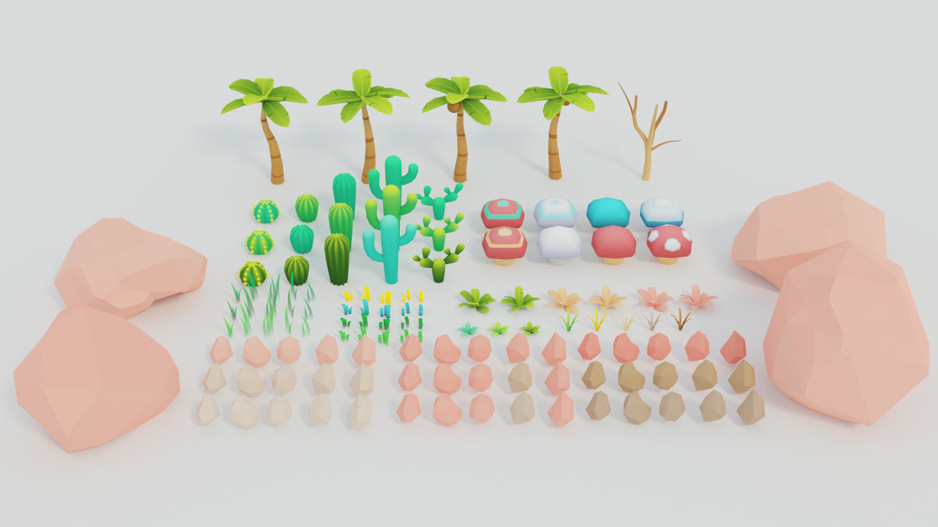 3D Lowpoly Lava Cave Props Asset Model - TurboSquid 2381563