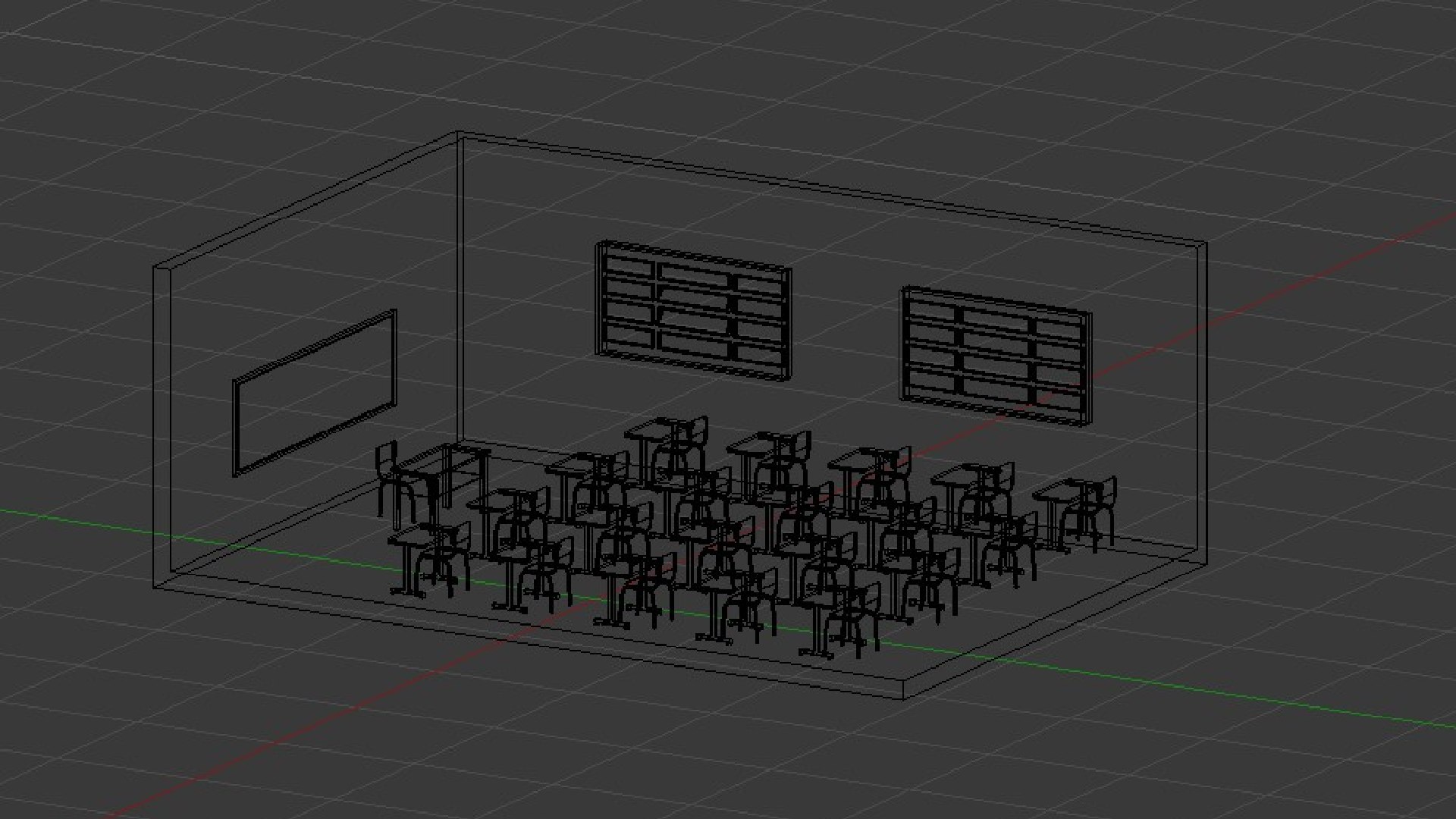 Isometric Classroom 3D - TurboSquid 2322637