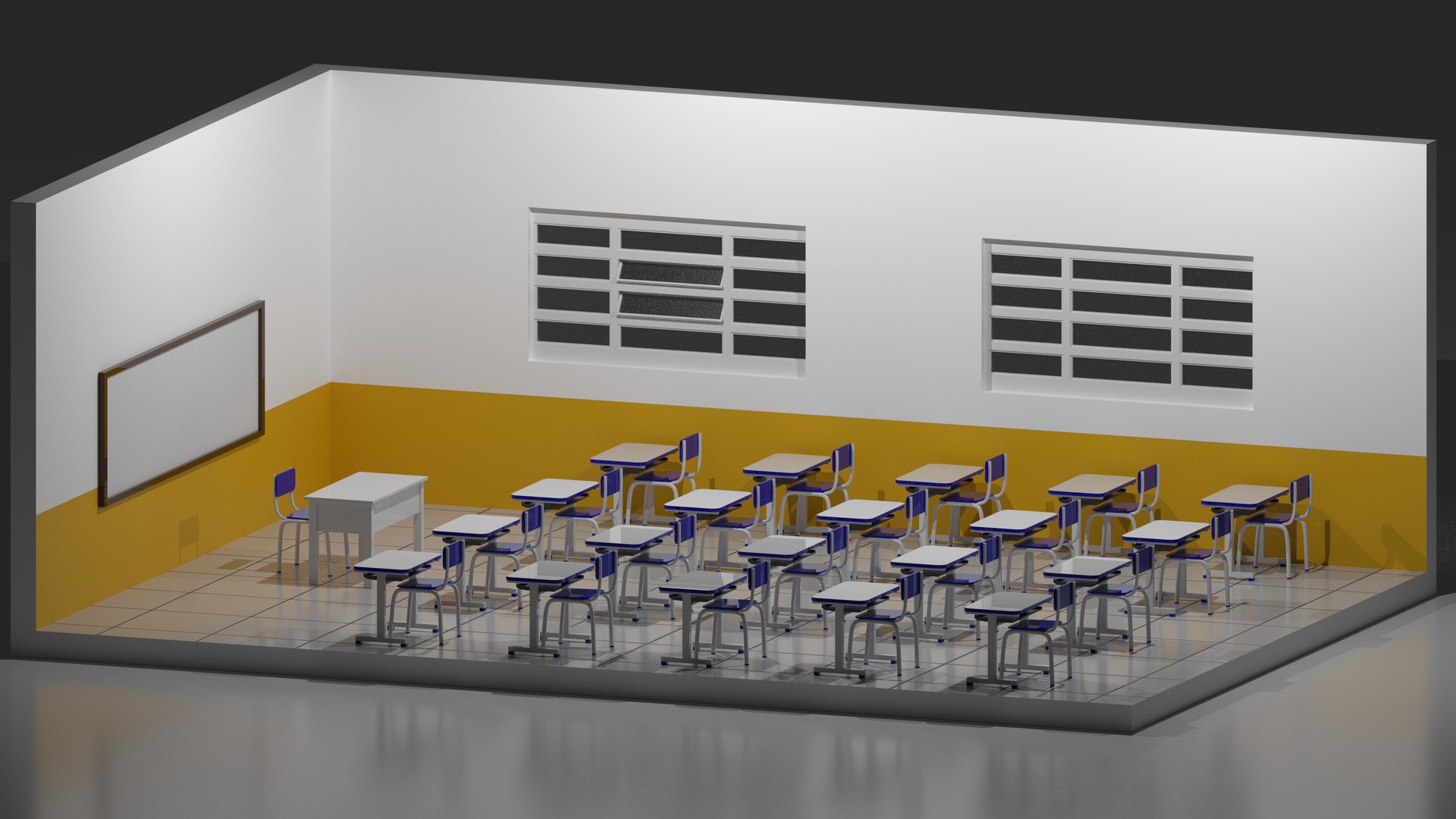 Isometric Classroom 3D - TurboSquid 2322637