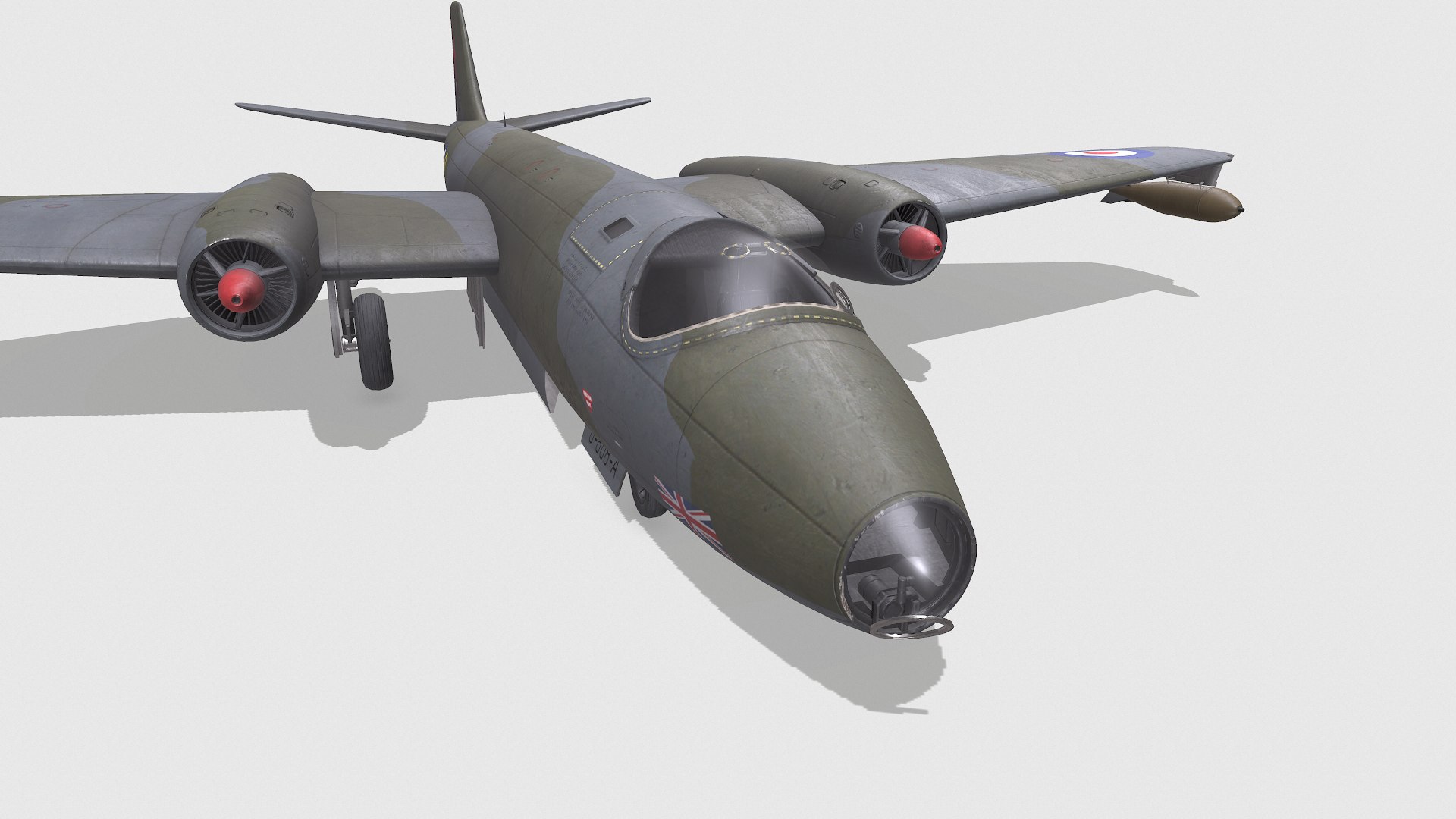 English Electric Canberra Bomber Low-poly PBR 3D - TurboSquid 2053494
