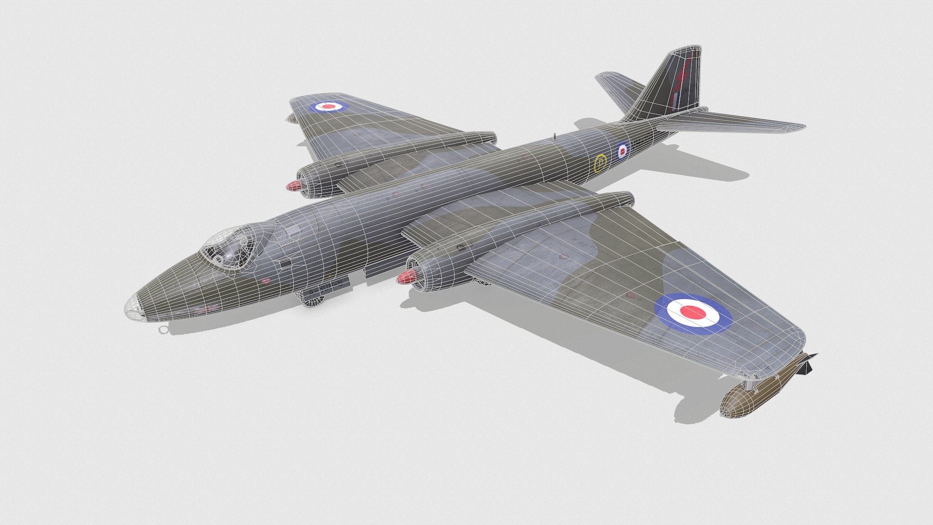 English Electric Canberra Bomber Low-poly PBR 3D - TurboSquid 2053494