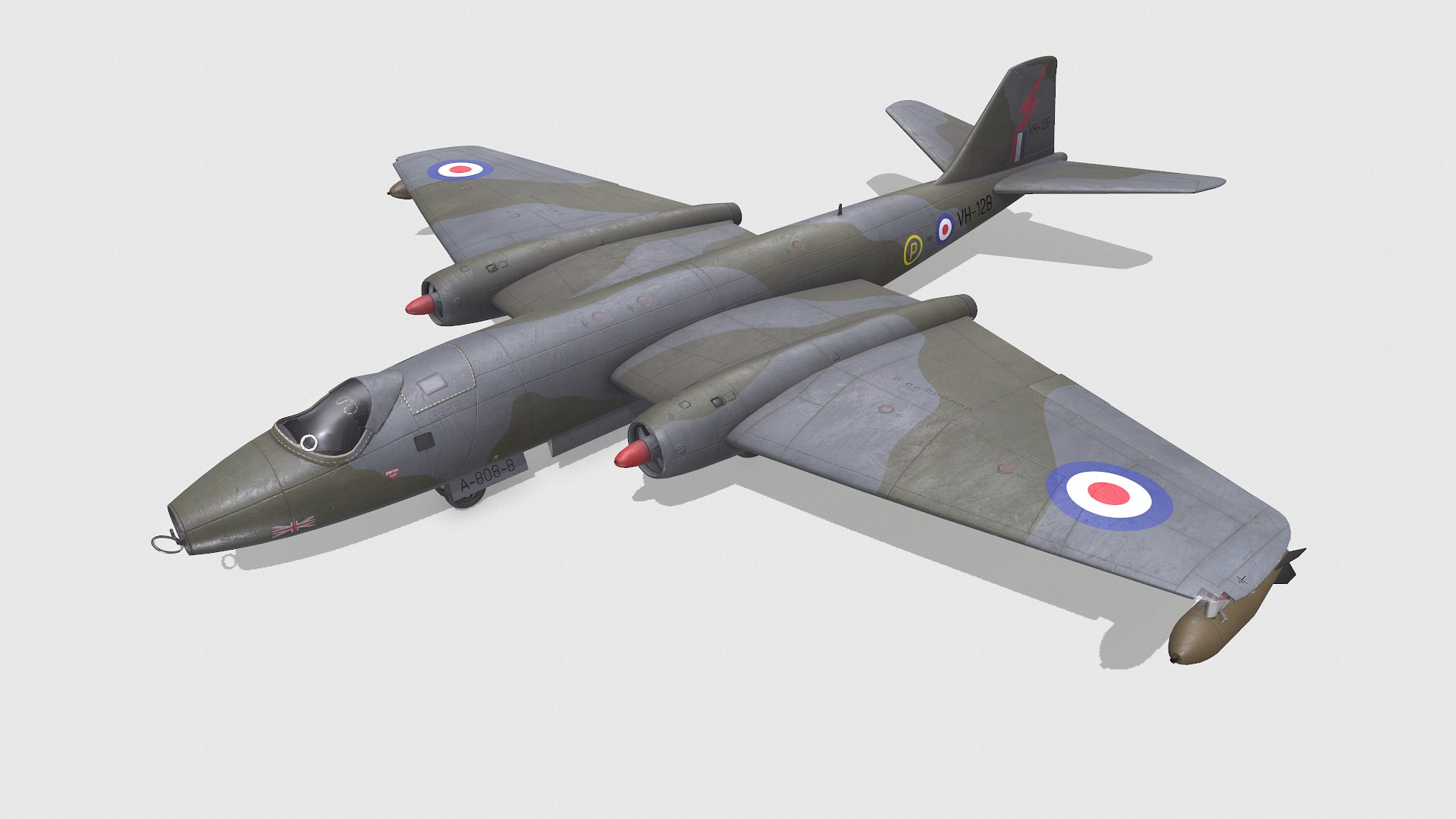 English Electric Canberra Bomber Low-poly PBR 3D - TurboSquid 2053494