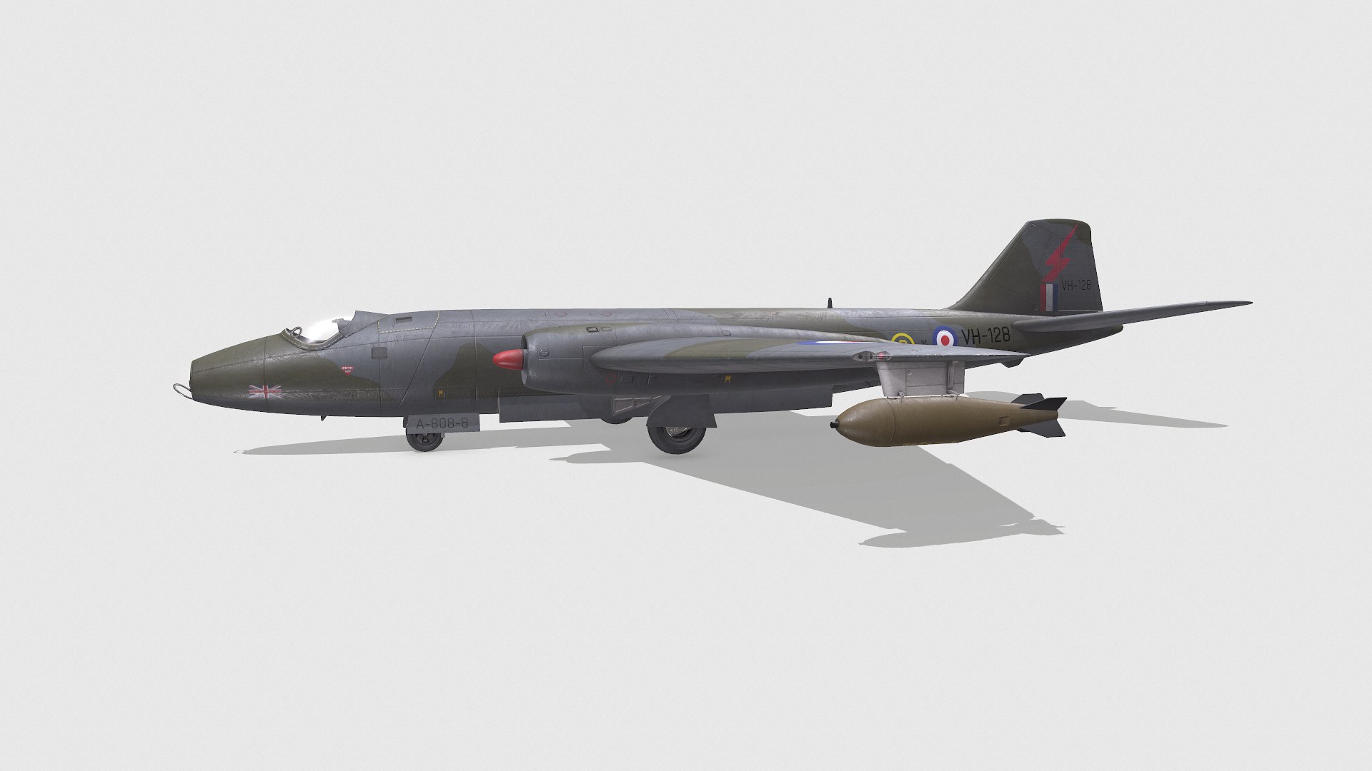English Electric Canberra Bomber Low-poly PBR 3D - TurboSquid 2053494