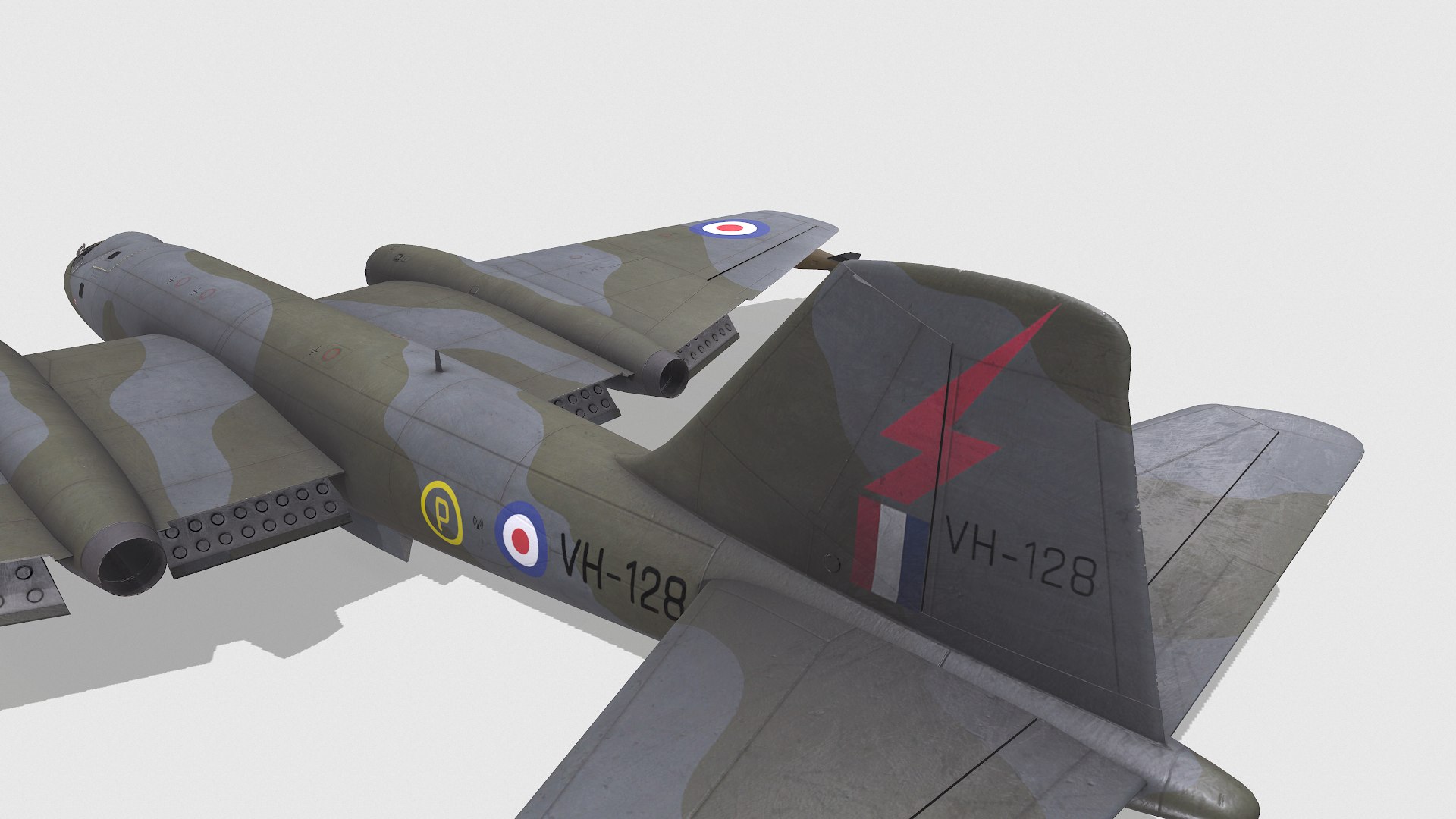 English Electric Canberra Bomber Low-poly PBR 3D - TurboSquid 2053494