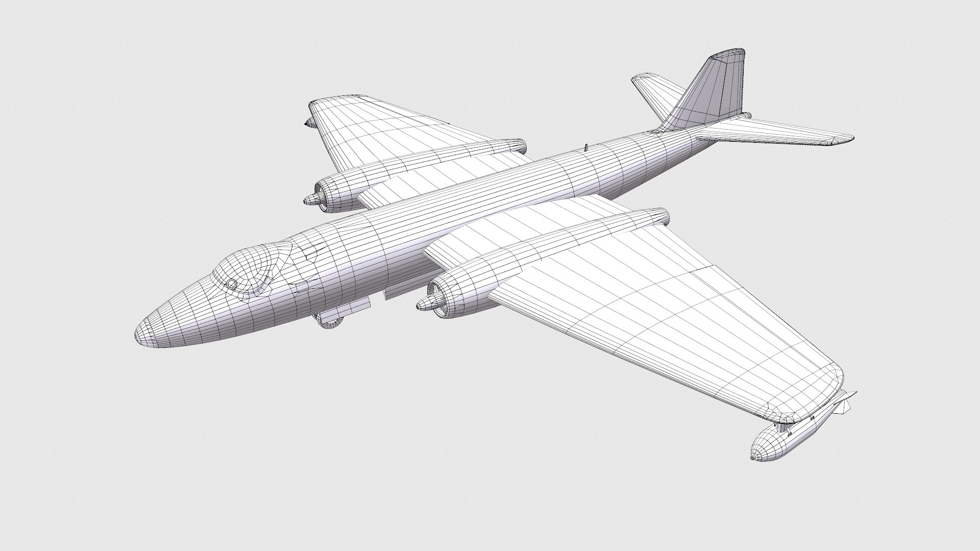 English Electric Canberra Bomber Low-poly PBR 3D - TurboSquid 2053494