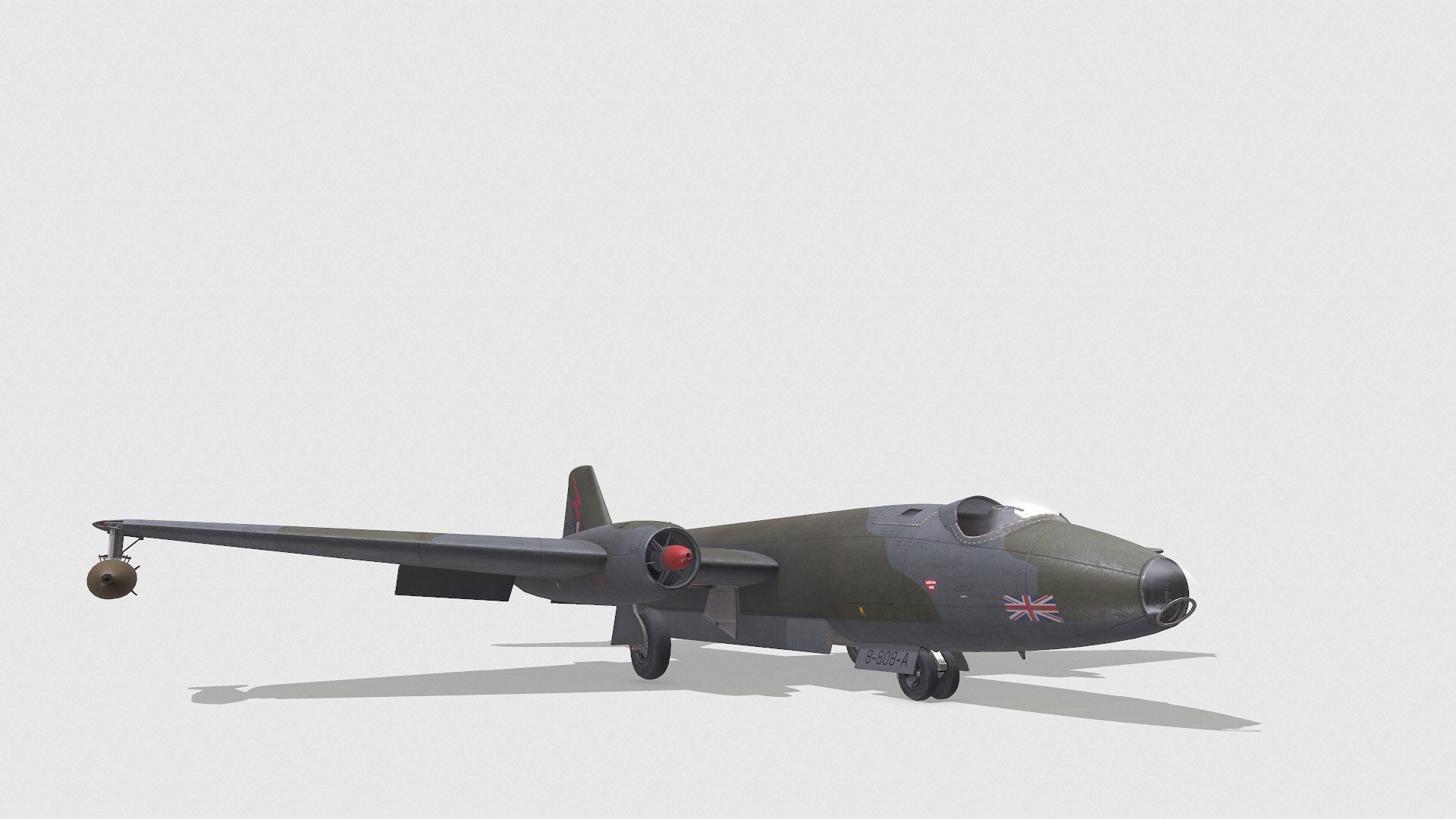 English Electric Canberra Bomber Low-poly PBR 3D - TurboSquid 2053494