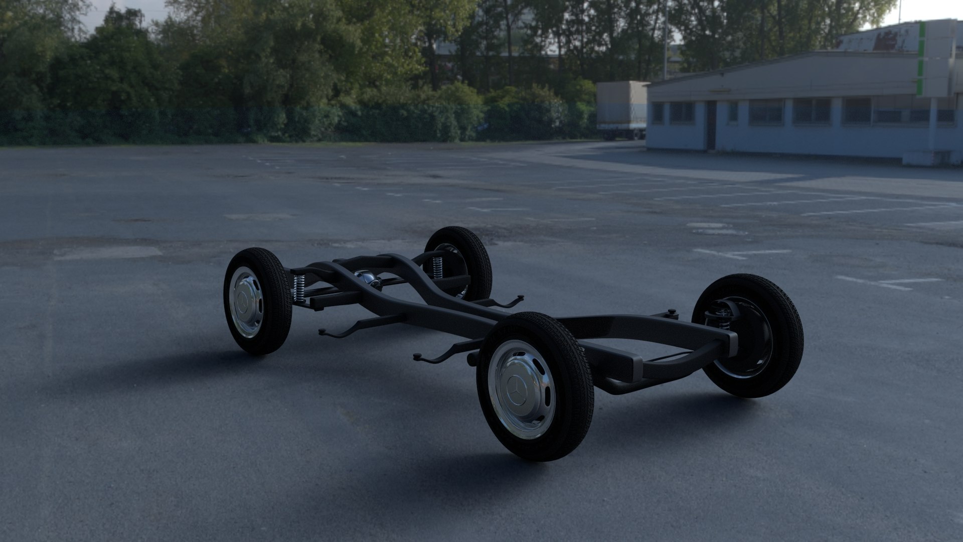 3d Model Mercedes 190sl Chassis