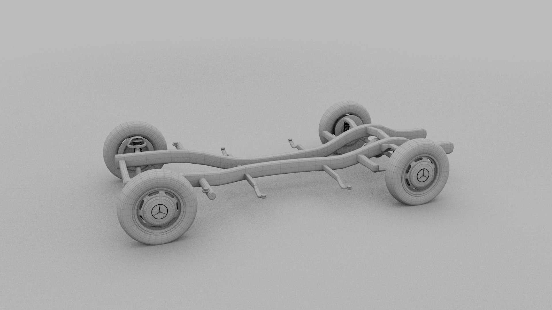 3d Model Mercedes 190sl Chassis