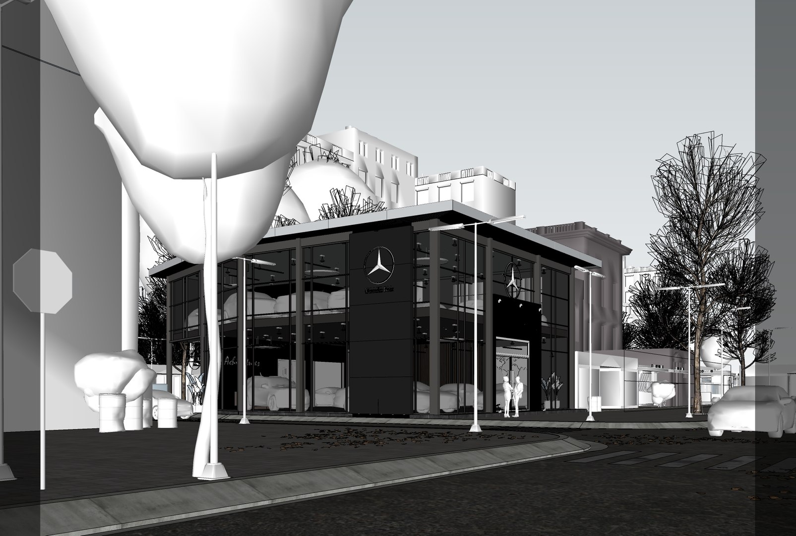 3D Exterior House - Night Render Collection - TurboSquid 2066409