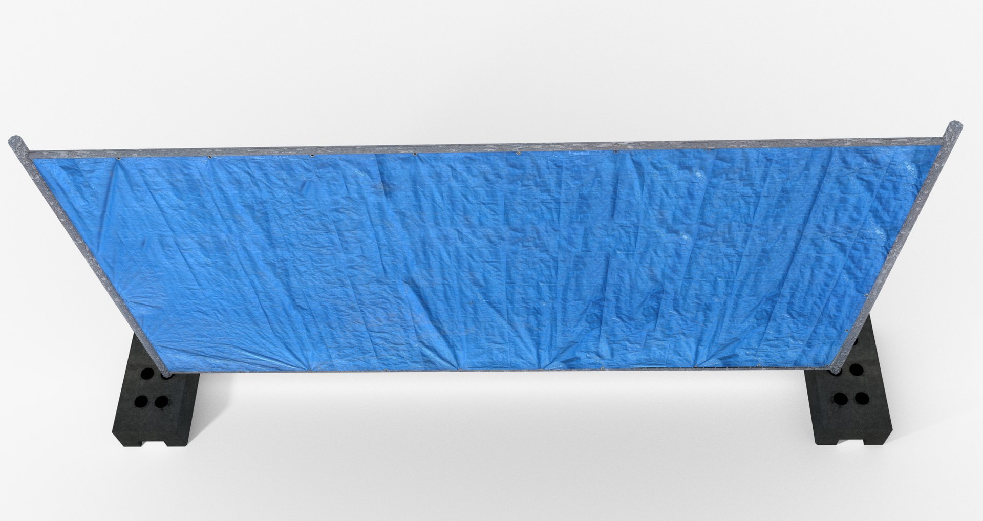 Blue Construction Site Fence Model - TurboSquid 1410720