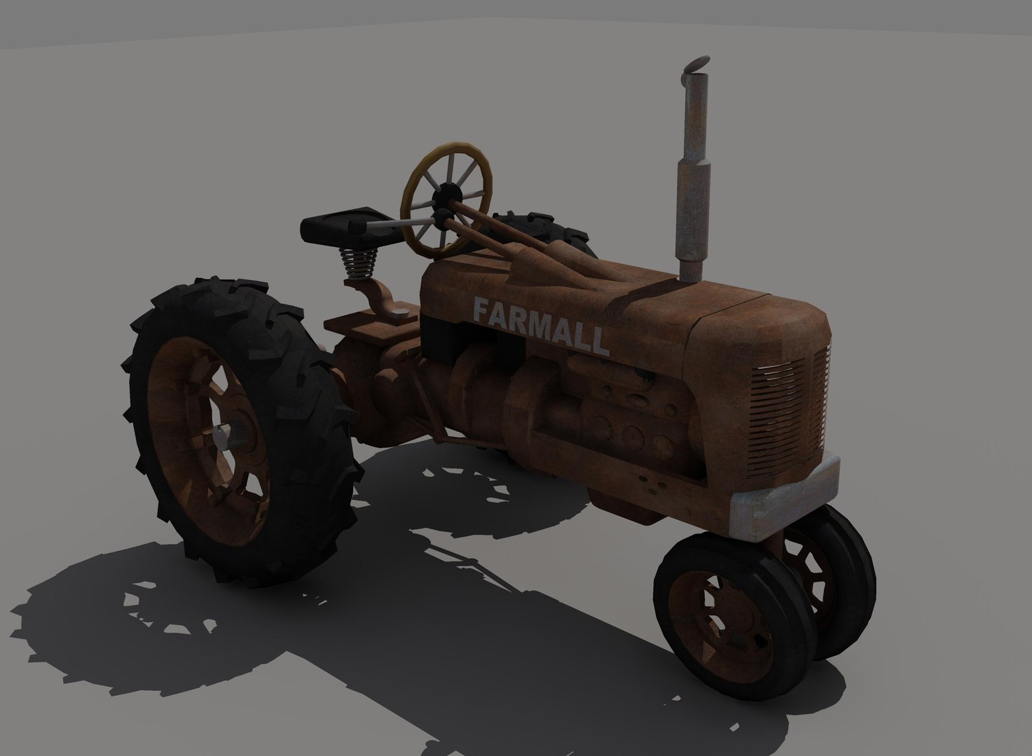 3d Model Farmall Tractor Rust