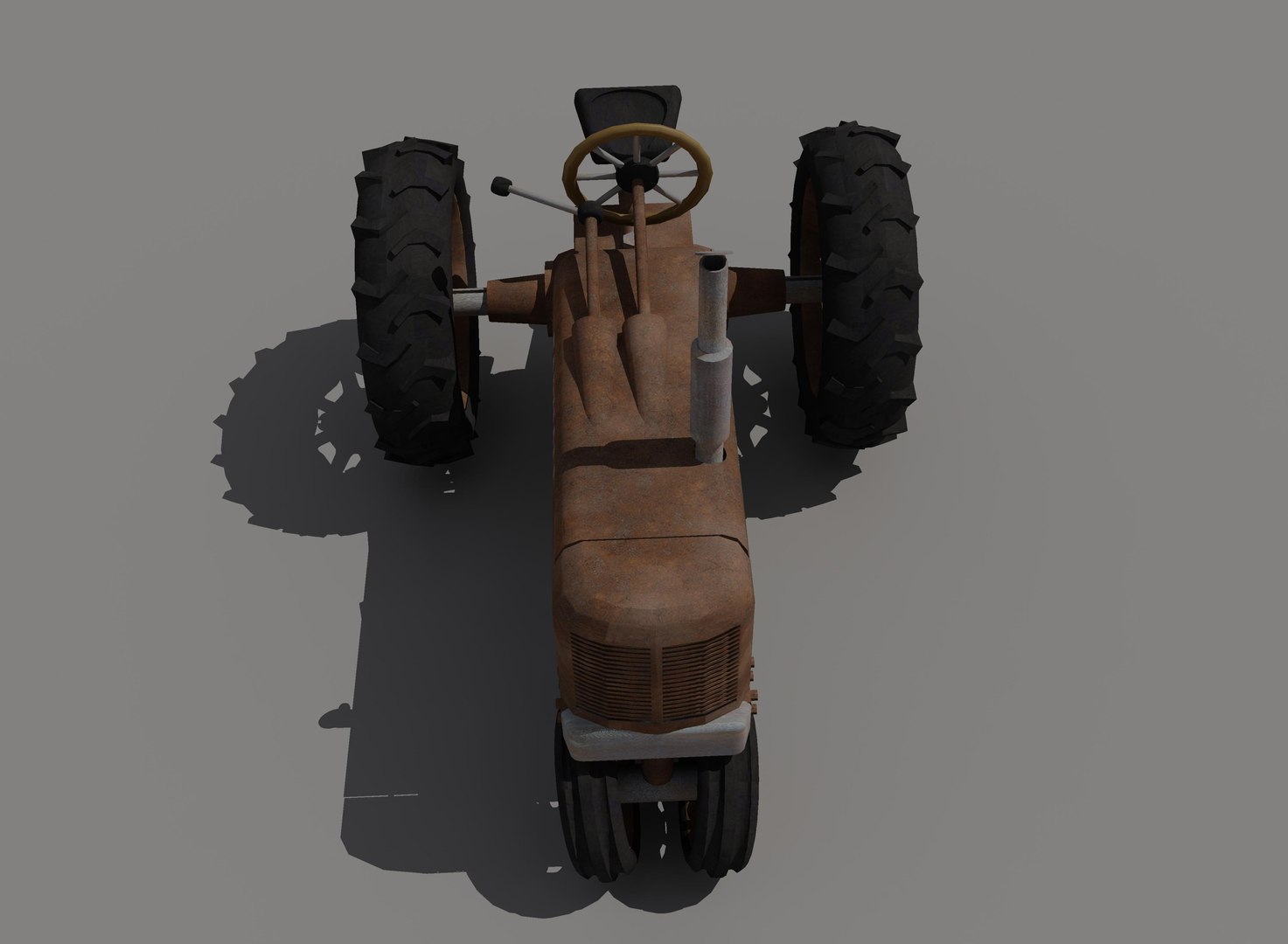 3d Model Farmall Tractor Rust
