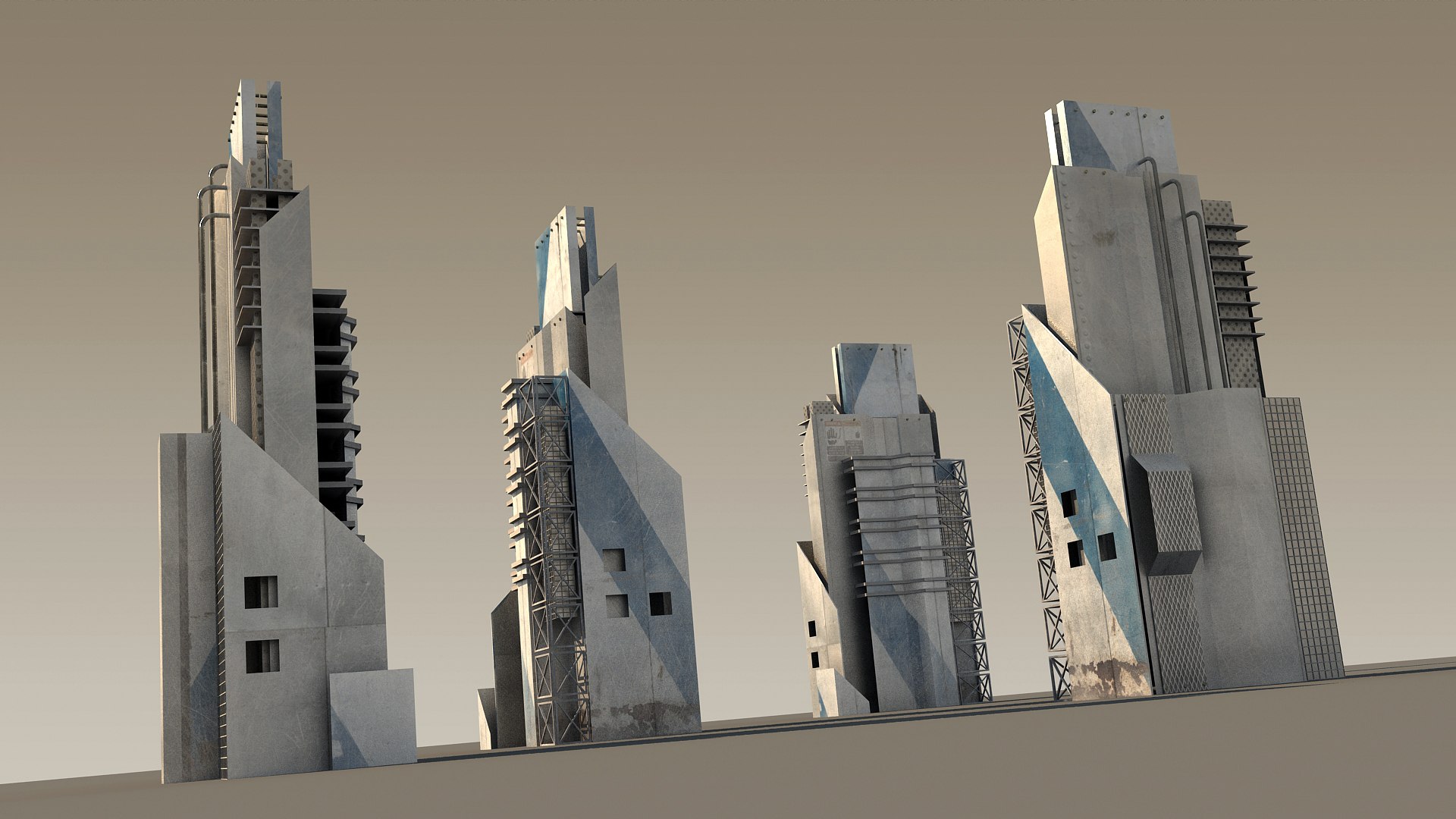 3D Sci-Fi Building 01 Model - TurboSquid 1848285