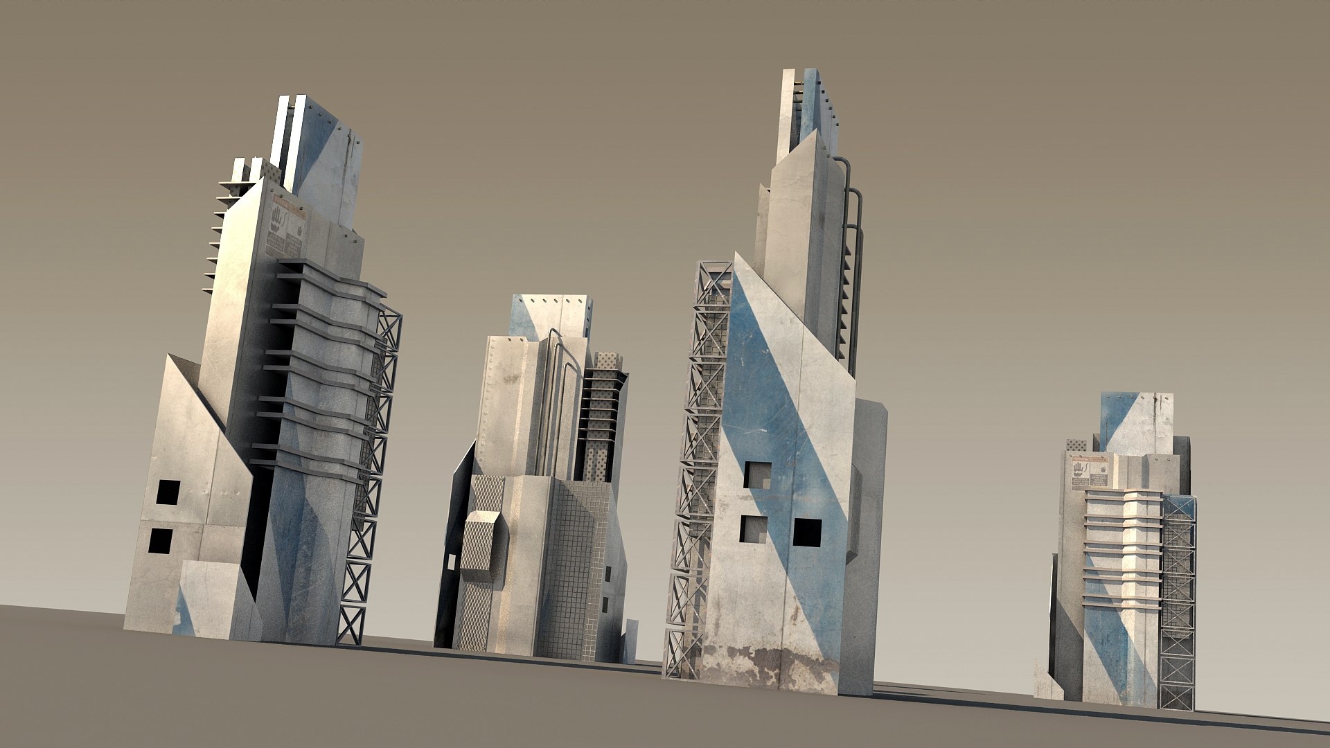 3D Sci-Fi Building 01 Model - TurboSquid 1848285