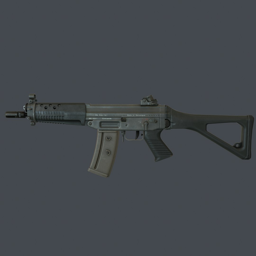 3d Model 552 Commando Rifle