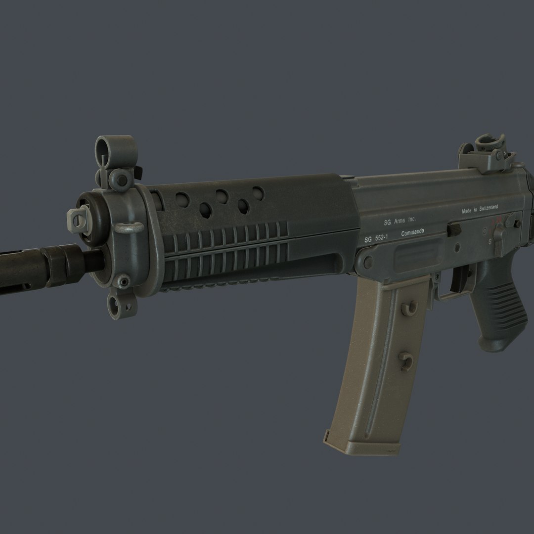 3d Model 552 Commando Rifle