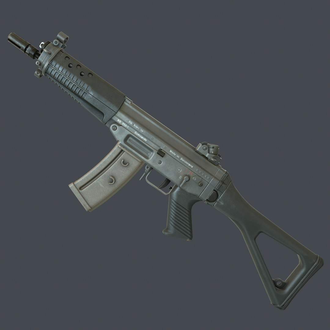 3d model 552 commando rifle